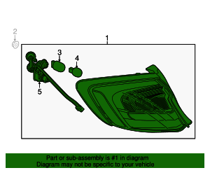 2017-2019 Buick LaCrosse Rear Driver Side Stop Lamp 26253087 GM ...