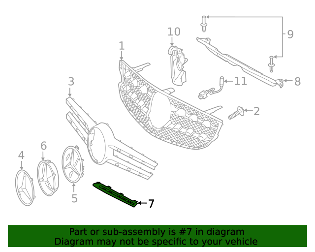 253-888-04-85-64 - Trim Molding 2016-2019 Mercedes-Benz | Mercedes-Benz ...