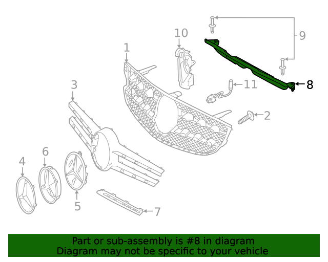 Mercedes-Benz OEM Air Guide Part# 253-880-14-01 | OEM Vehicle Parts