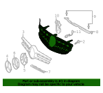 2016-2020 Mercedes-Benz Frame, Radiator Grille 253-888-20-00 | Mercedes ...