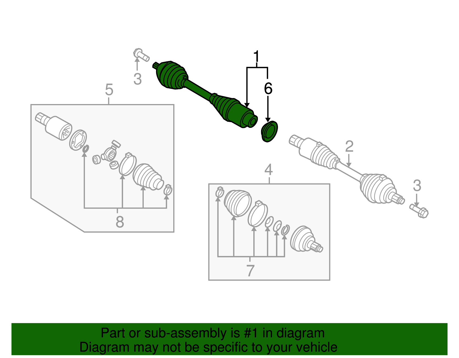 5WA-407-272-R - Axle Assembly 2015-2024 Audi | Audi OEM Parts