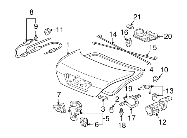 74872-SDN-A10 - Spring, L Trunk Opener - 2006-2007 Honda Accord ...
