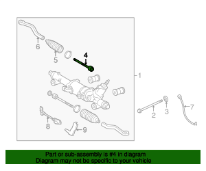 2006-2015 Lexus Inner Tie Rod 45503-30070 | OEM Parts Online