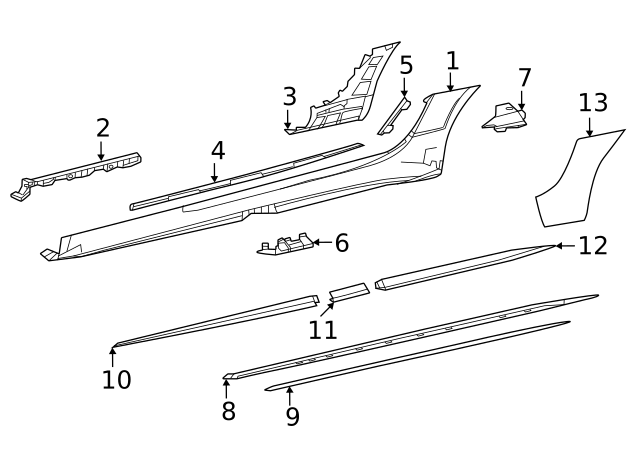 190-830-78-00 - Stone Deflector 2018-2021 Mercedes-Benz ...