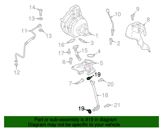 035-115-427 - Oil Feed Tube O-Ring 2009-2012 Audi Q7 | Audi OEM Parts