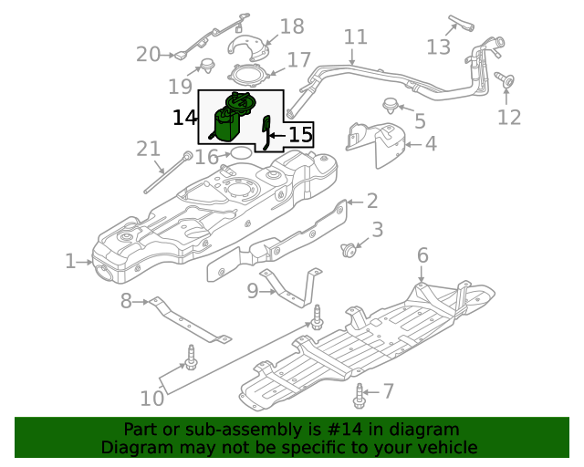MB3Z-9H307-Q - Fuel Pump 2021-2024 Ford Bronco | Ford Parts Direct