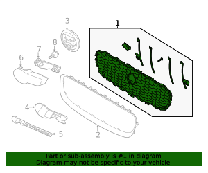 T2R42273 - Grille 2021-2024 Jaguar F-Type | AutoNationParts.com