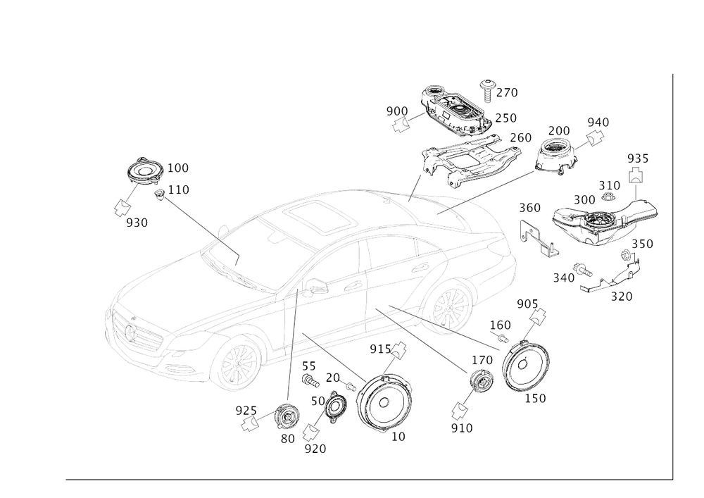 212-906-70-00 - Speaker 2010-2018 Mercedes-Benz | MB Parts Express