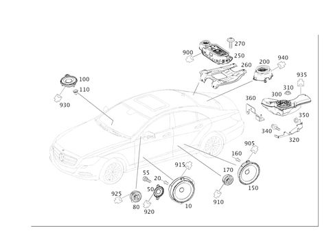 Loudspeaker for 2015 Mercedes-Benz CLS550 | Mercedes-Benz USA Parts