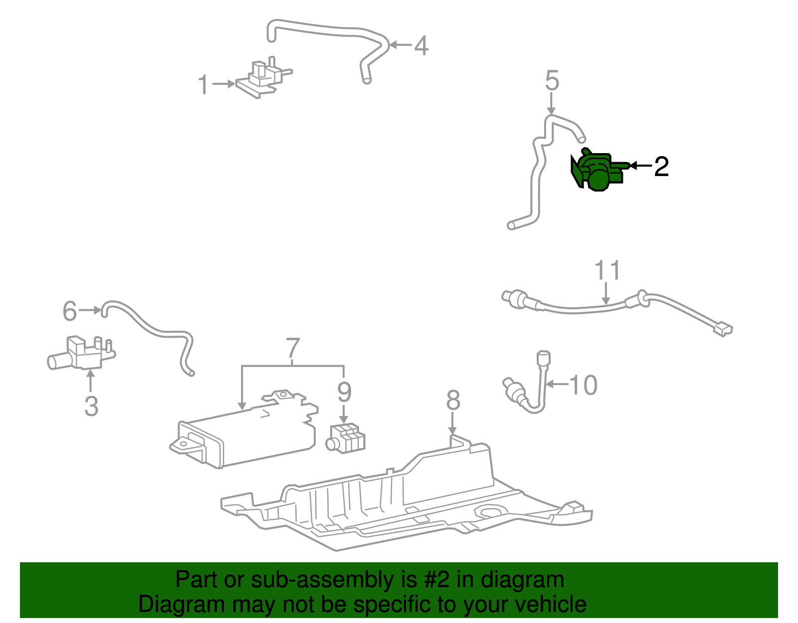 2011-2012 Toyota Sienna 2011-2012 Toyota Sienna - Vacuum Valve 25860 ...