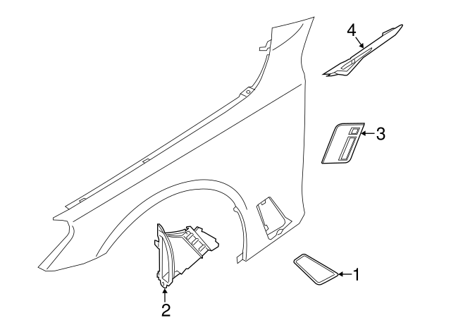 51747439014 - 2017-2023 BMW Vent Louver (51-74-7-439-014) | BMW of ...