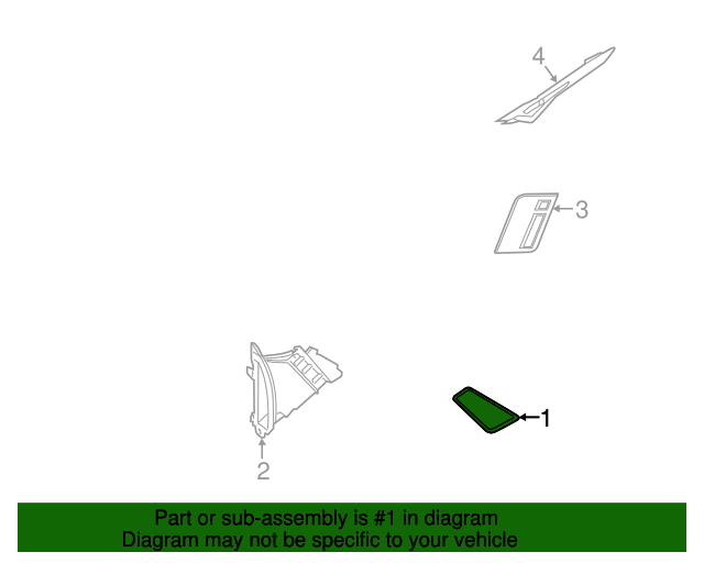 51747439013 - 2017-2023 BMW Vent Louver (51-74-7-439-013) | BMW of ...
