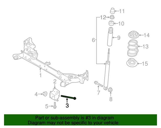 2011-2017 Nissan Juke Bracket Bolt 55222-CY000 | TascaParts.com