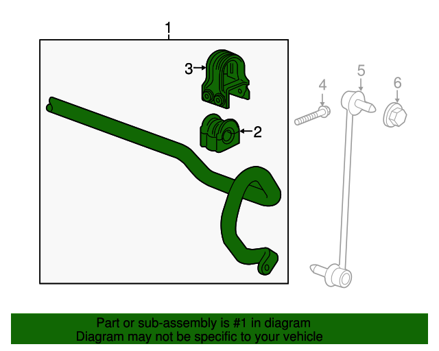 2016-2024 Chevrolet Malibu Front Stabilizer Bar 84144877 GM ...