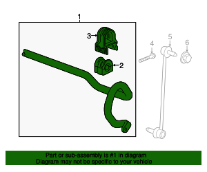 2016-2025 Chevrolet Malibu Front Stabilizer Bar 84144877 GM ...