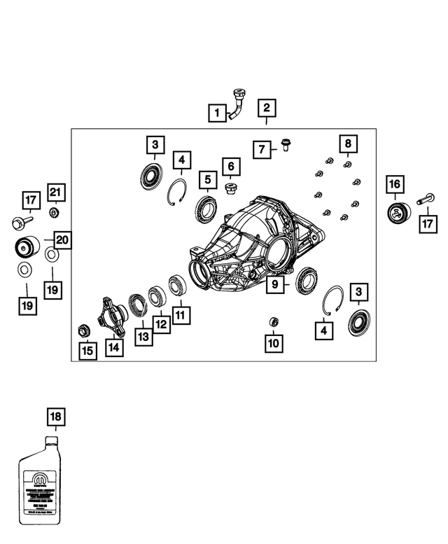 2011-2012 Mopar Differential Mount 68019885AB | My Mopar Parts