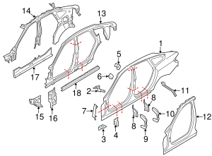 41007427488 - 2014-2019 BMW Reinforced Panel (41-00-7-427-488) | BMW of ...
