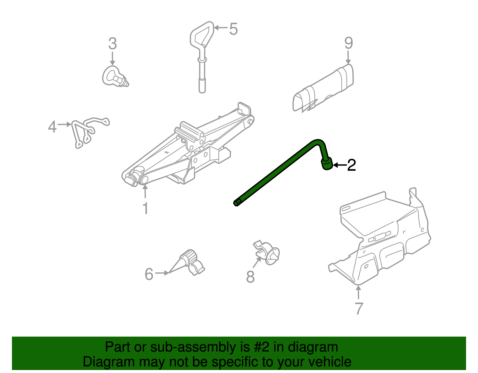 2010-2013 Ford Transit Connect Lug Wrench 2T1Z-17032-B ...