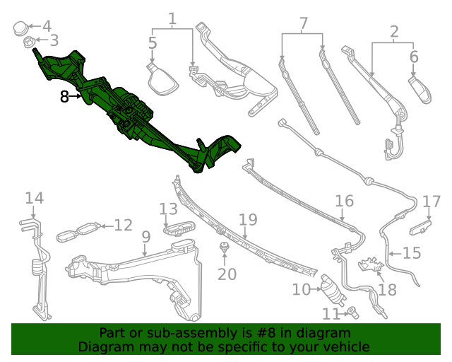 1678200903 - Windshield Wiper Motor Mercedes-Benz USA Parts
