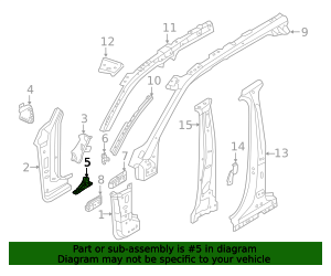 2019-2025 Volvo | Inner Hinge Pillar Bracket | 31484816 | My Swedish Parts