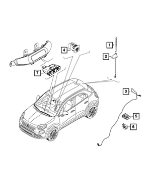 2017-2022 Fiat 500X Antenna Cable 68285277AA | Mopar Estores
