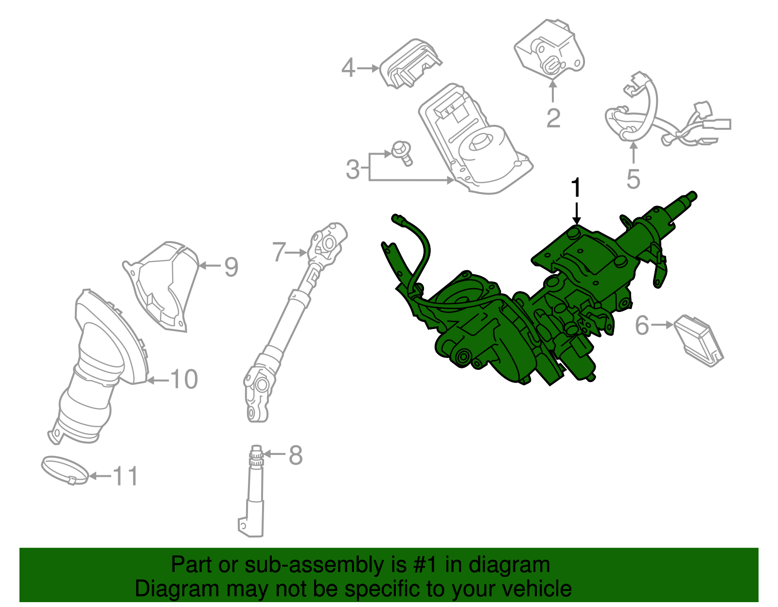 2015-2021 Lexus Steering Column 4520A-78050 | Retail Performance Auto Parts