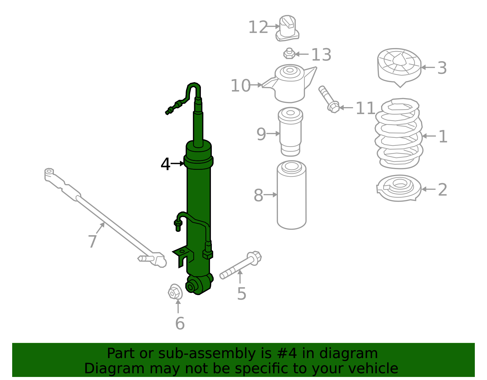 2018-2025 Audi Suspension Shock Absorber 8W0-412-020-C | Audi USA Parts