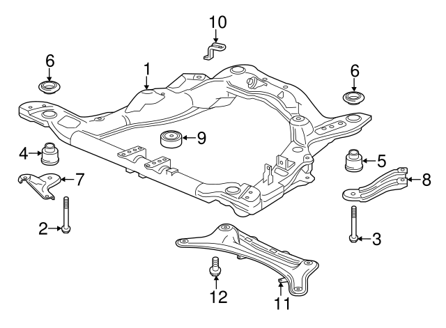 2014-2020 Acura MDX Sub-Frame, Front Suspension 50200-TG7-A01 | OEM ...
