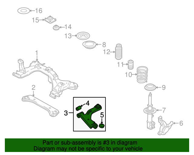 2005-2011 Mazda Tribute Lower Control Arm ZZC1-34-320 | RealMazdaParts.com