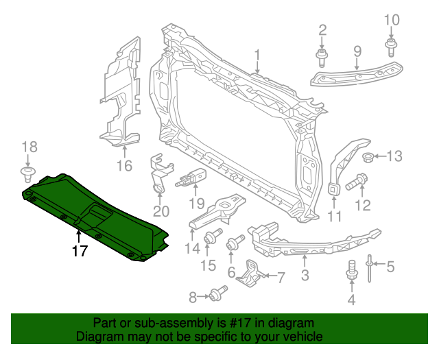 2016-2018 Audi Sight Shield 8U0-807-081-C | OEM Parts Online