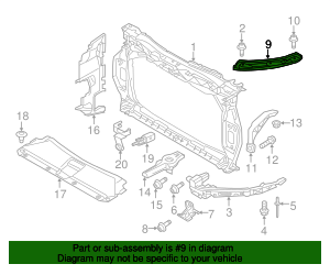 2015-2018 Audi Radiator Support Bracket 8U0-805-931 | AutoNationParts.com