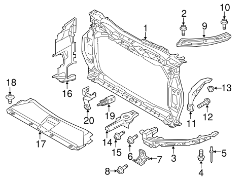 Radiator Support for 2017 Audi Q3 Quattro | OEM Parts Online