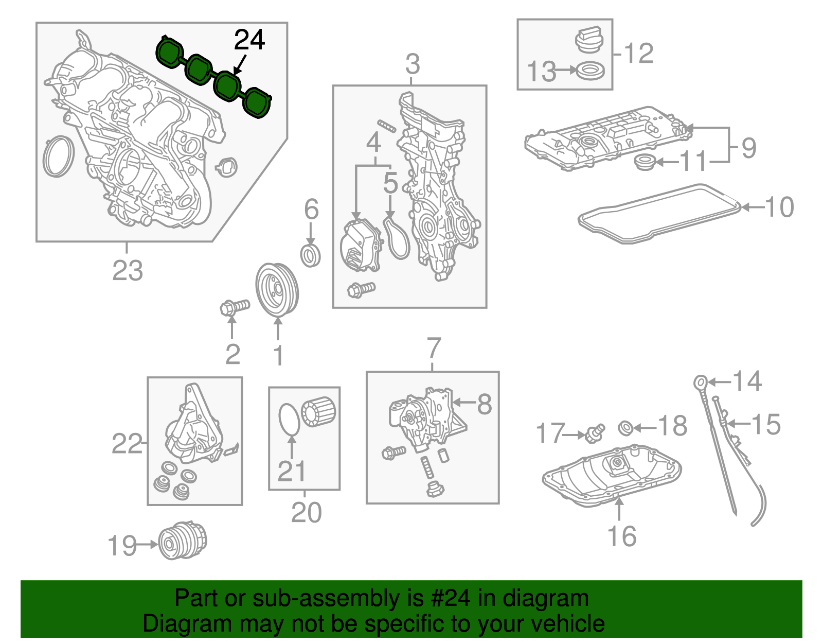 2008-2024 Toyota 2008-2024 Toyota - Gasket, Intake Manifold To Head, No ...