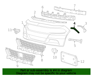 68213539AC - Support - 2015-2021 Dodge Charger | Mopar Parts Canada