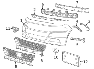 2015-2023 Dodge Charger Bumper Cover 68267765AC | Mopar Parts Canada