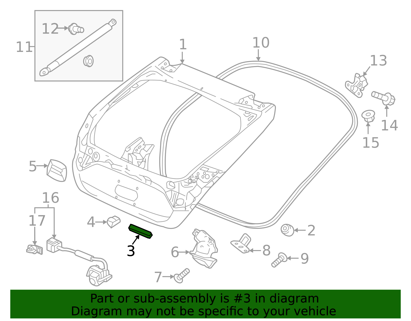 74828-TGG-A01 - 2017-2021 Honda Civic - Stopper R Tailgate | All ...