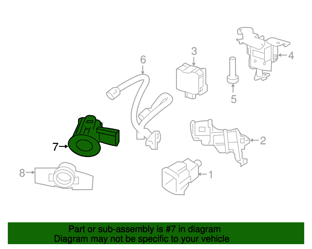 2016-2023 Nissan Parking Aid Sensor 28438-5ZA3B | AutoNationParts.com