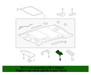 81340-30100-B1 - Sun Visor Light 2006-2014 Toyota | AutoNationParts.com