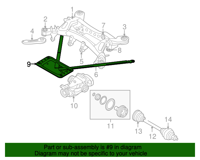 33306778243 - 2008-2013 BMW Tension Rod (33-30-6-778-243) | BMW of ...