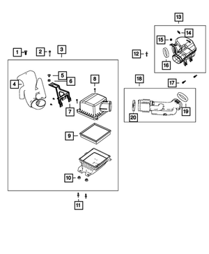 2011-2019 Mopar Air Filter 68081249AC | OEM Parts Online