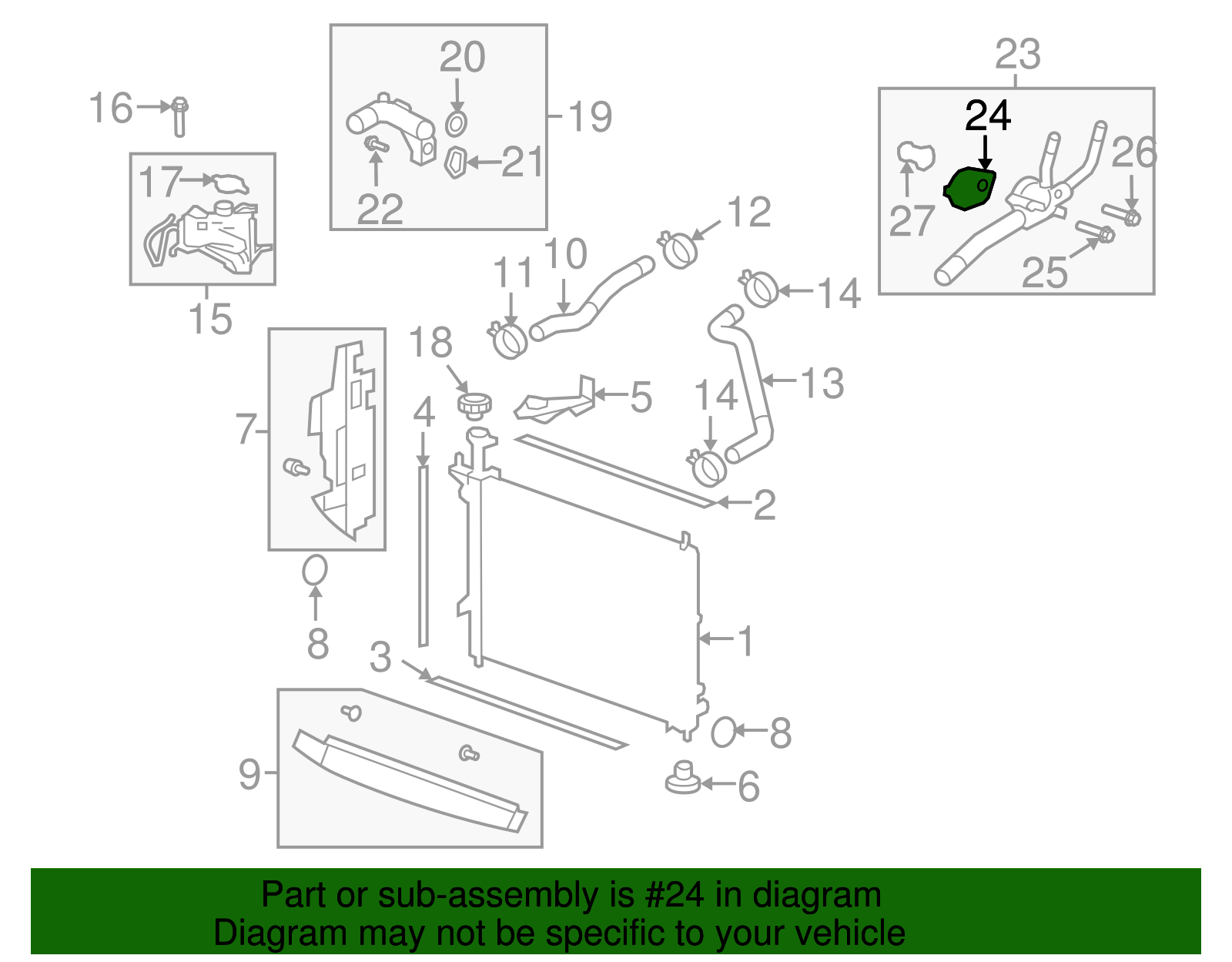2004-2025 GM Engine Coolant Thermostat Housing Gasket 12681140 ...