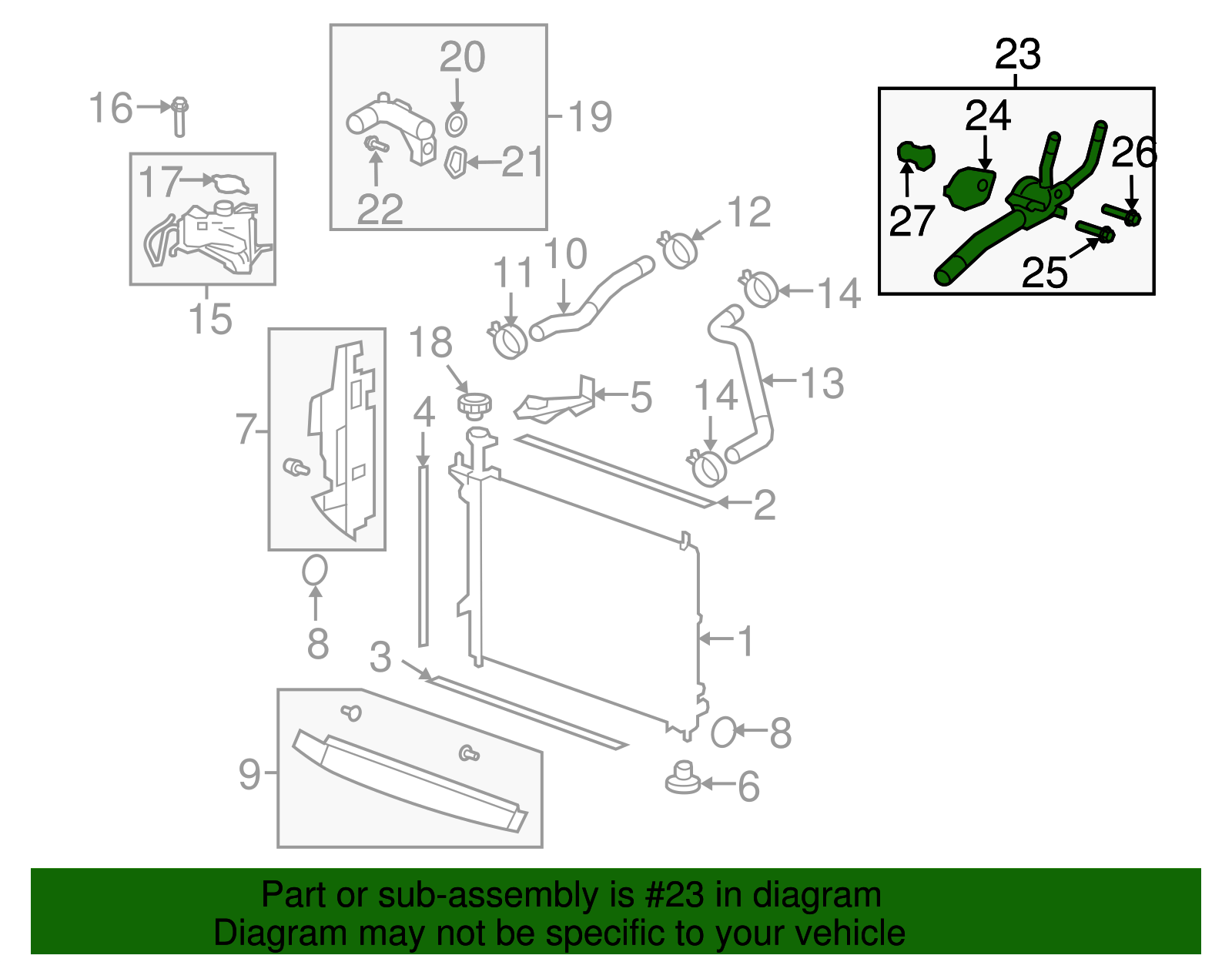 2007-2017 GM Engine Coolant Thermostat and Housing Assembly 12689041 ...