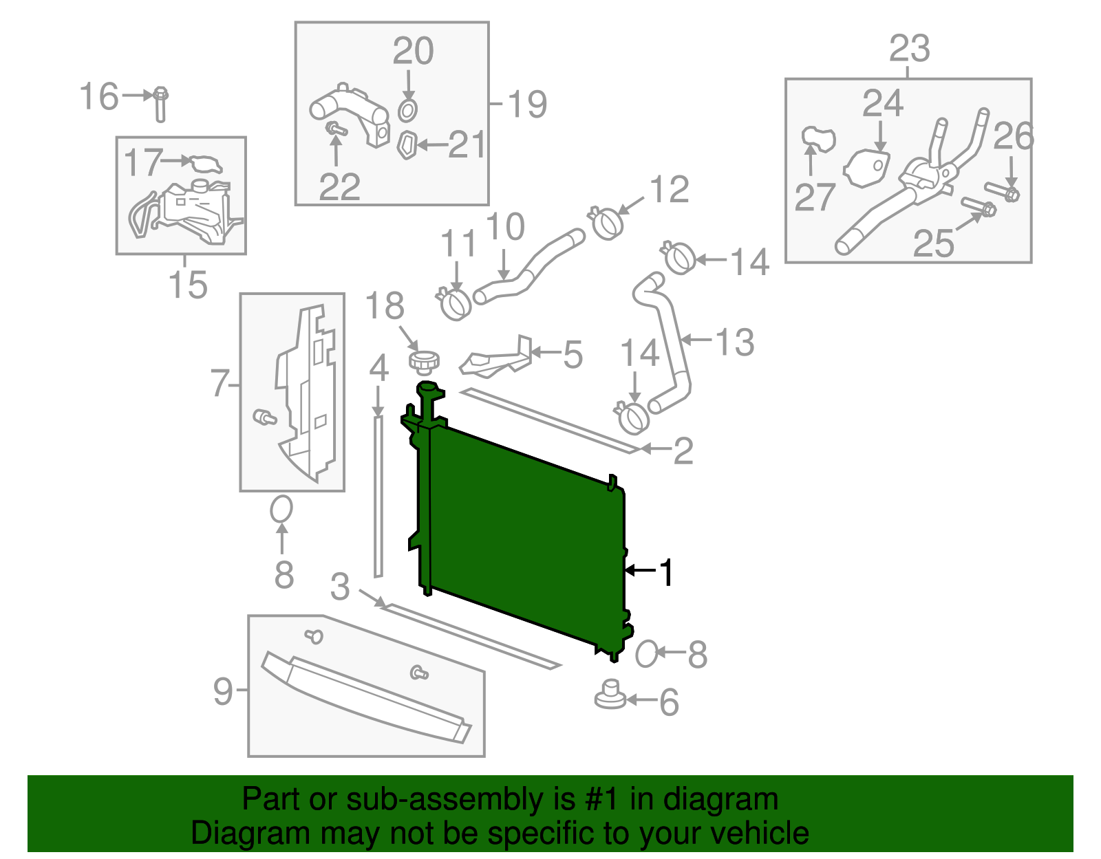 2007-2017 GM Radiator 84079536 GM | GMPartsDirect.com