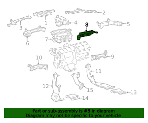 87201-0R030 - Instrument Panel Air Duct 2019-2024 Toyota | AutoNation Parts