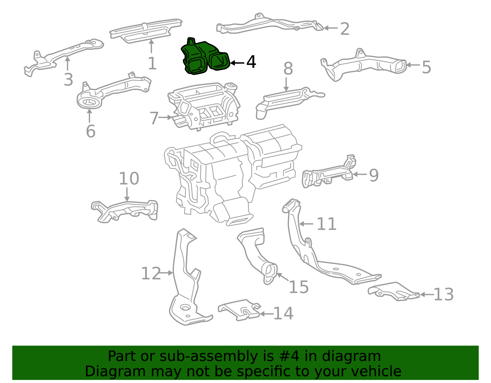 2019-2024 Toyota Center Duct 55844-0R050 | Toyota San Diego Parts
