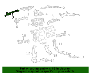 2019-2024 Toyota Instrument Panel Air Duct 55971-0R050 ...