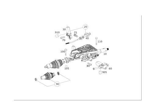 Steerg. Column Jacket Tube & Steerg. Shaft for 2015 Mercedes-Benz CLS63 ...