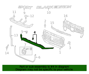 2021-2023 Honda Ridgeline Grille 71121-T6Z-A60 | OEM Parts Online