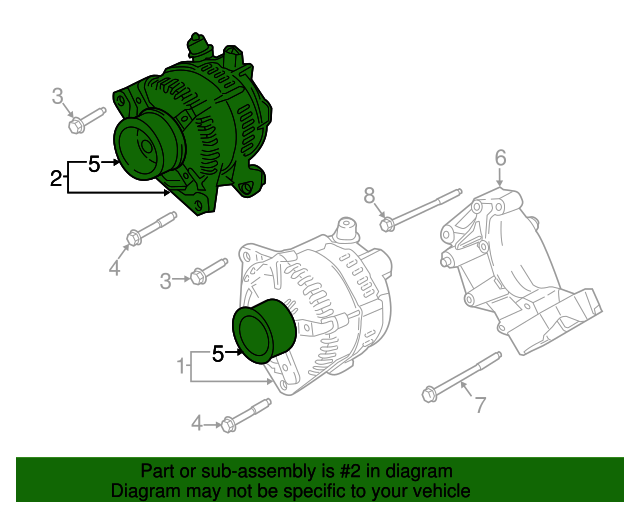 Ford HC3Z-10346-C - Alternator - 2017-2020 Ford | OEM Ford Part Online