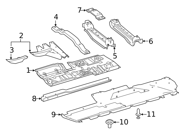 2015-2021 Mercedes-Benz Floor Pan 217-610-51-00 | MB OEM Parts